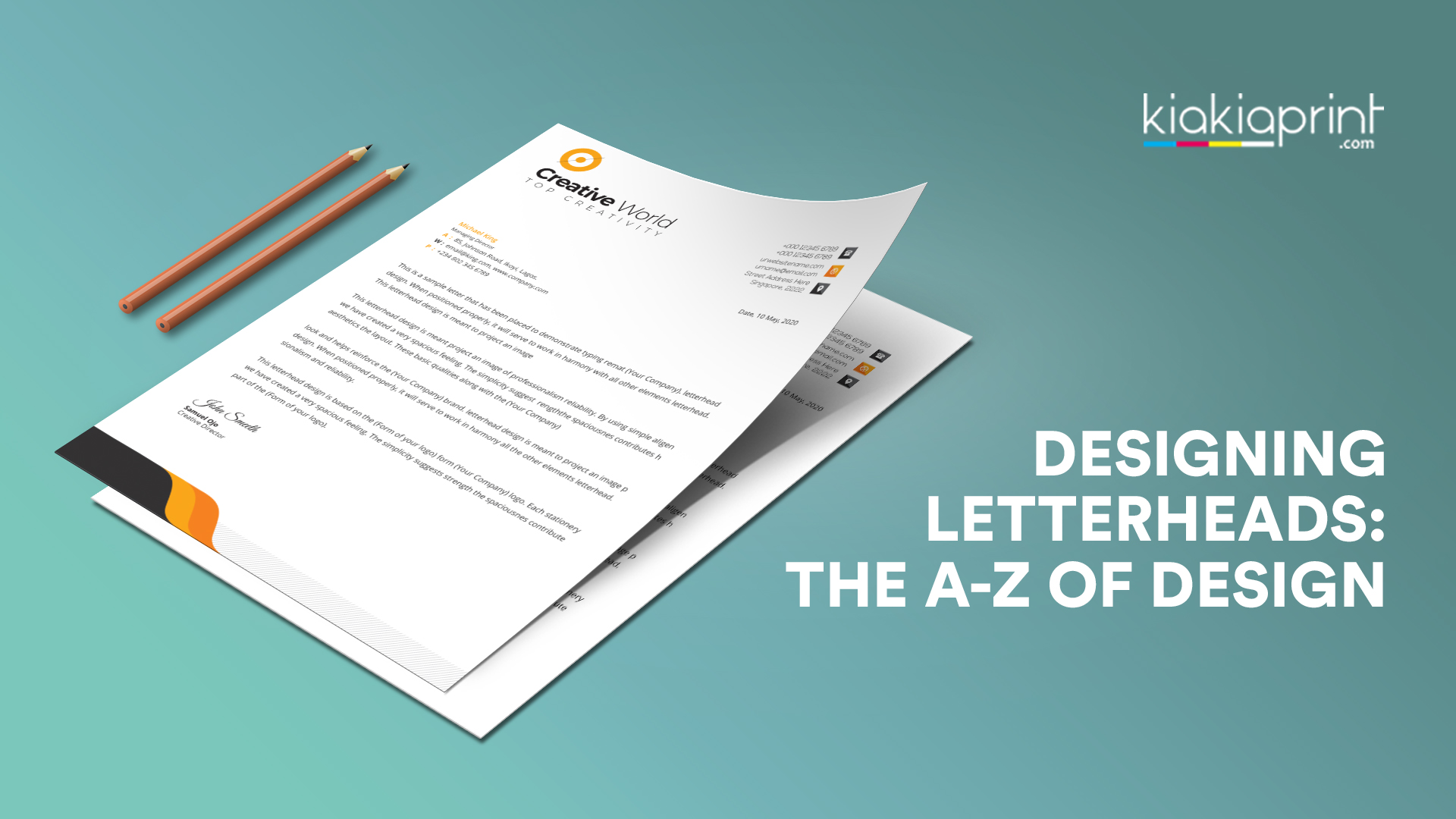 Tips For Designing and Printing Letterheads | Kiakiaprint